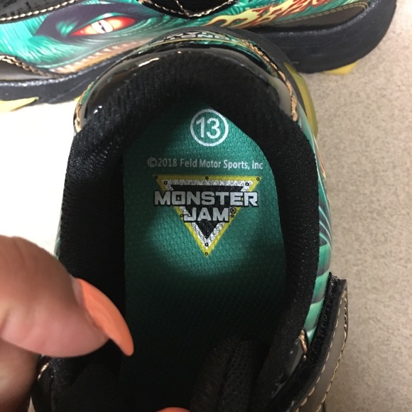 monstet jam | Shoes | New Monster Jam Dragon Light Up Velcro Shoes ...